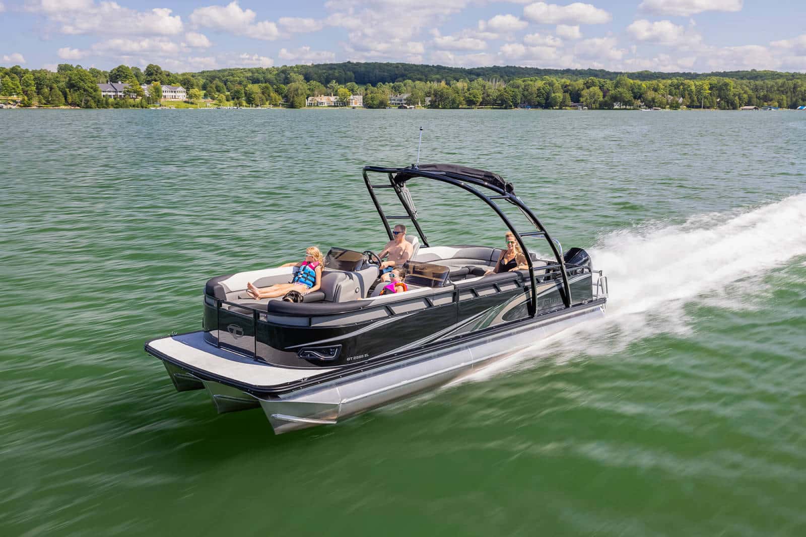GT Windshield Pontoon Boat - Tahoe Pontoon Boats
